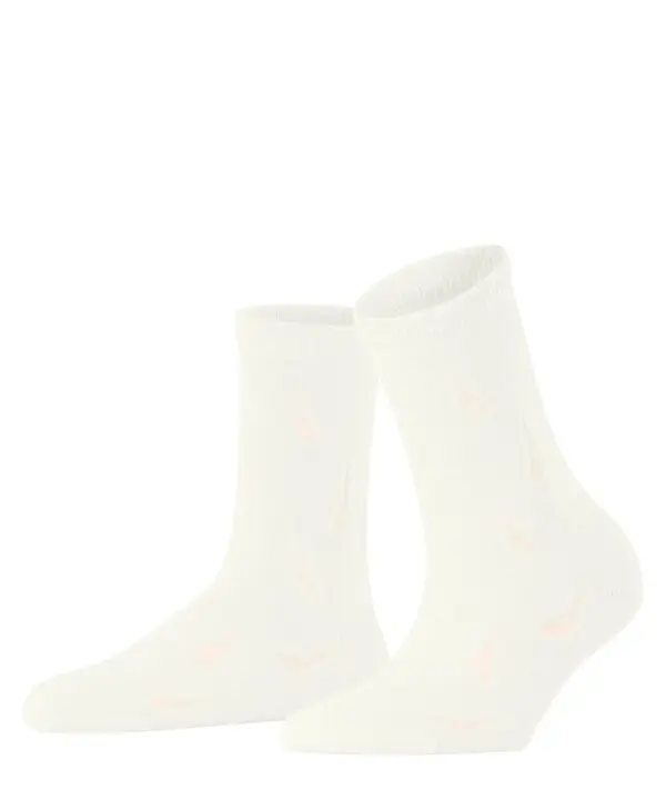 Falke Distressed Crew Socks With Alpaca Wool Blend - White