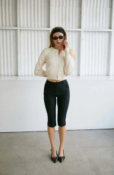 Astr The Label Cardin Tailored Capri Pants