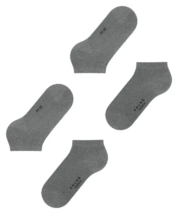 Falke Happy 2-pack Ankle Socks - Grey
