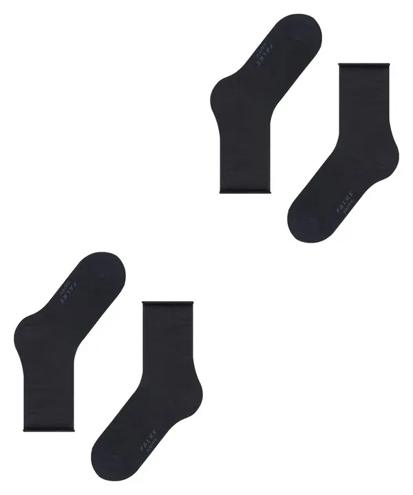 Falke Happy 2-pack Cotton Crew Socks - Blue