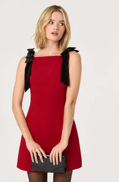 Astr The Label Ambria Bow Mini Dress