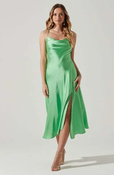 Astr The Label Gaia Midi Dress - Lime