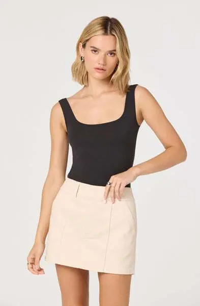 Astr The Label Kairos Denim A-line Mini Skirt