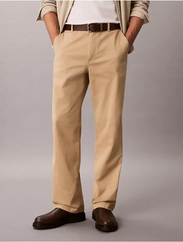 Calvin Klein 90s Straight Leg Chino Pants - Travertine