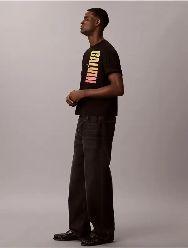 Calvin Klein Pride Bold Logo Relaxed Tee - Black