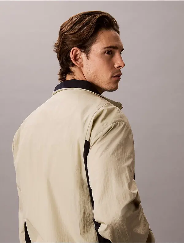 Calvin Klein Lightweight Colorblock Windbreaker Jacket - Mint