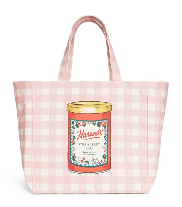 Harrods Cotton Canvas Jam Tote Bag