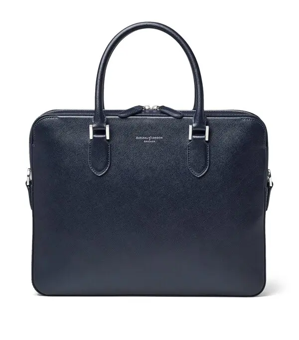 ASPINAL OF LONDON Leather Mount Street Briefcase