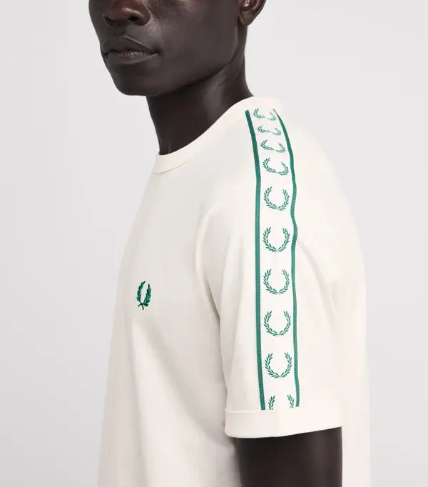 Fred Perry Cotton Contrast-tape Ringer T-shirt - Ivory