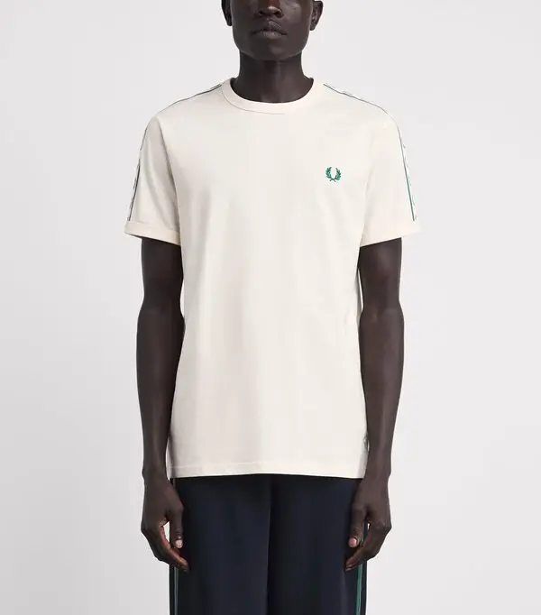Fred Perry Cotton Contrast-tape Ringer T-shirt - Ivory
