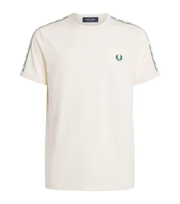 Fred Perry Cotton Contrast-tape Ringer T-shirt - Ivory