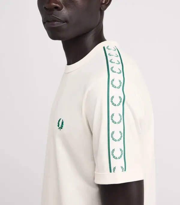 Fred Perry Cotton Contrast-tape Ringer T-shirt - Ivory