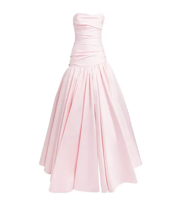 MARMAR HALIM Strapless Draped Gown - Pink