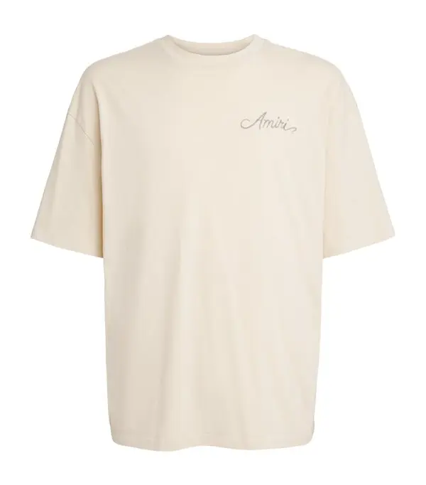 Amiri Cotton Check Patch T-shirt