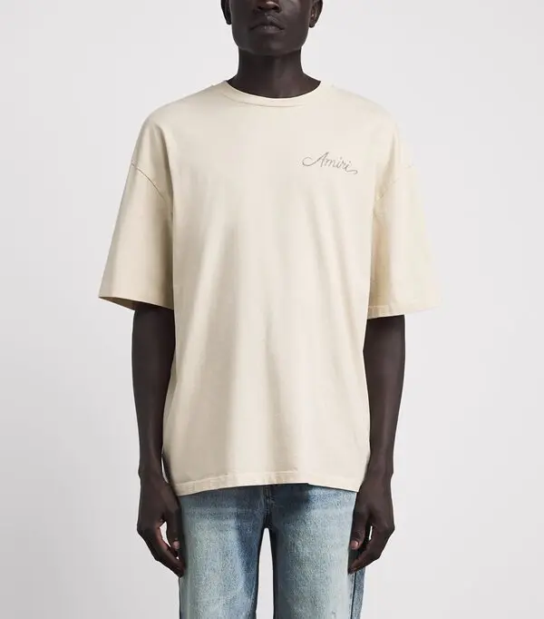 Amiri Cotton Check Patch T-shirt