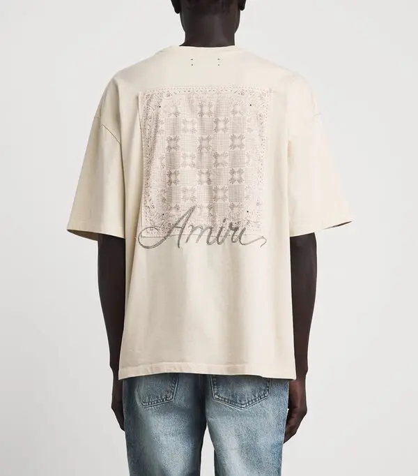 Amiri Cotton Check Patch T-shirt