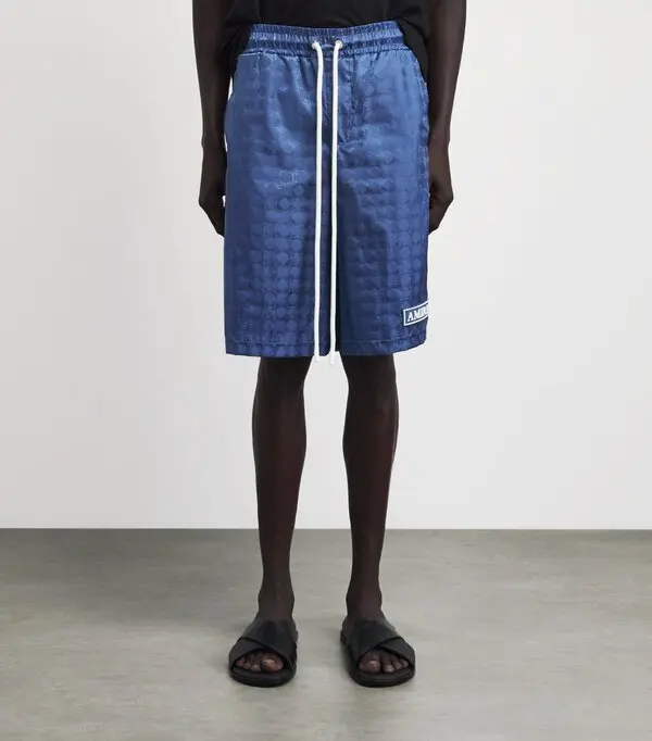 Amiri Ma Quad Monogram Shorts - Blue