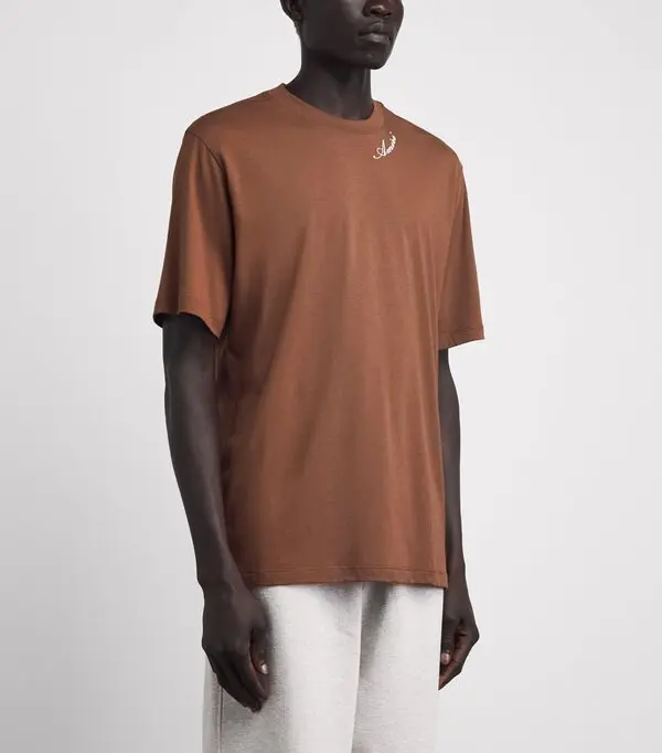 Amiri Cotton Script T-shirt - Brown