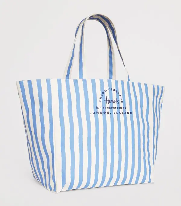 Harrods Cotton Canvas Coffee Tote Bag