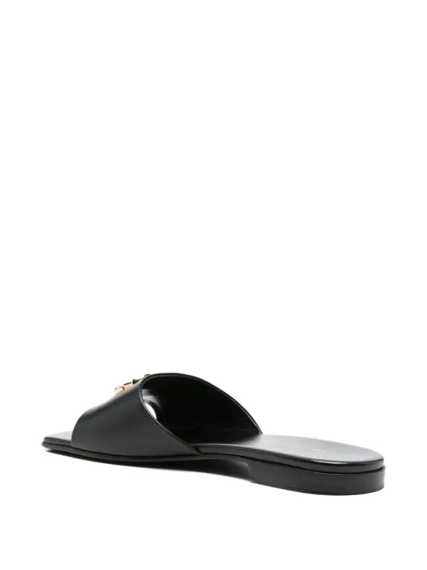 Gucci Gg Marmont Leather Flat Sandals