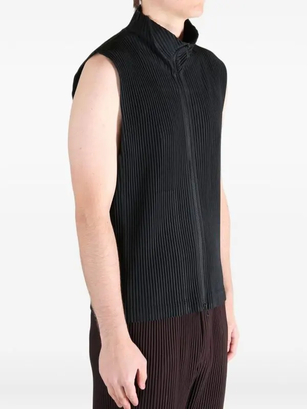 Issey Miyake Sleeveless Zip-up Top