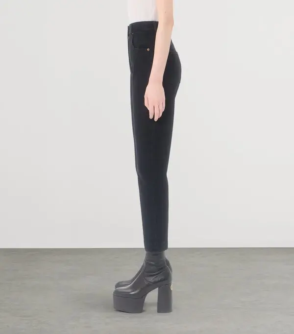 Valentino Garavani Cropped Straight Leg Jeans - Black