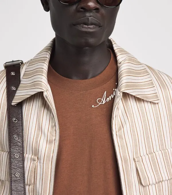 Amiri Cotton Script T-shirt - Brown