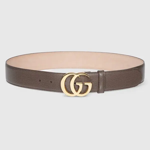 Gucci Gg Marmont Wide Belt - Brown