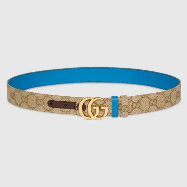 Gucci Gg Marmont Reversible Belt - Beige