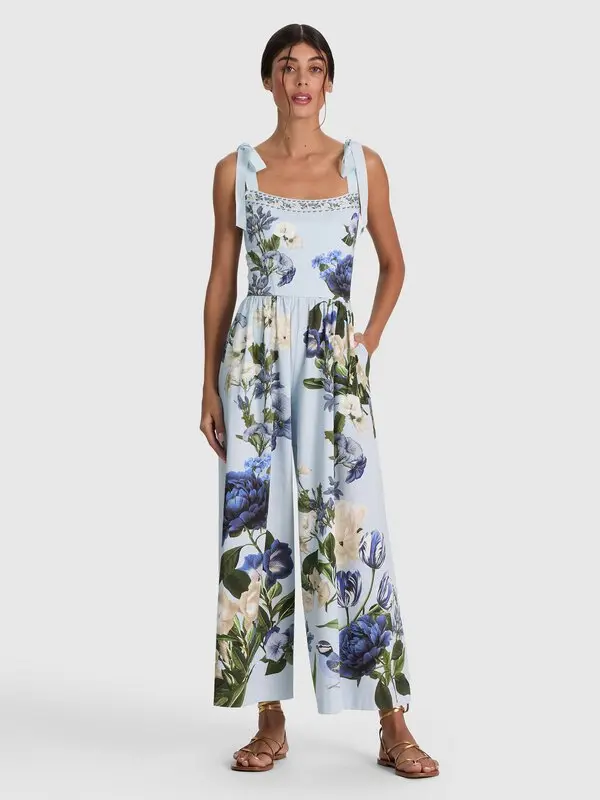 Alice + Olivia Rosalee Wide Leg Jumpsuit - Fly Away