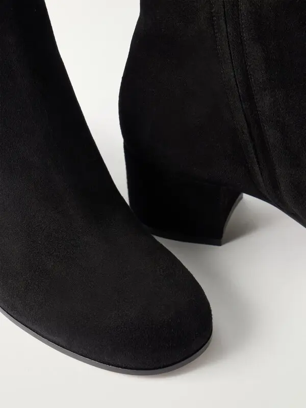 GIANVITO ROSSI Joelle 45 Suede Ankle Boots - Black