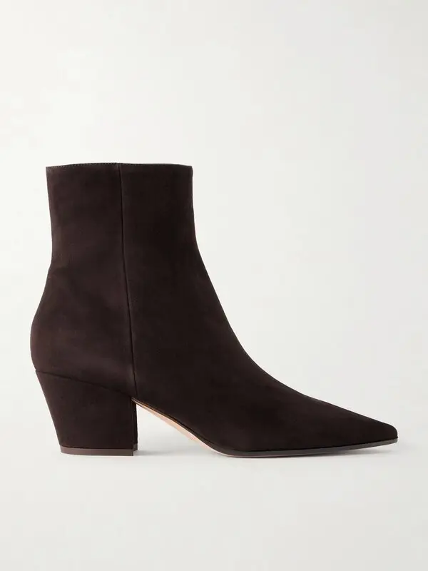 GIANVITO ROSSI Suede Ankle Boots - Brown