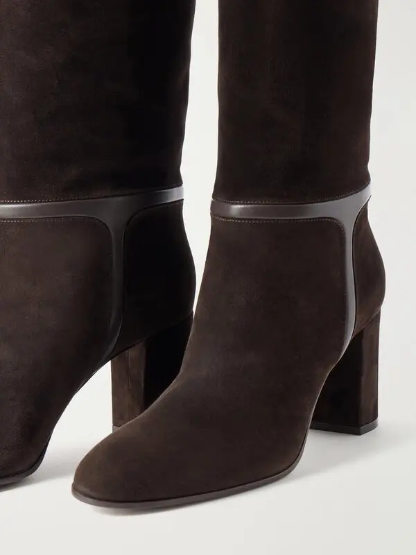 GIANVITO ROSSI 75 Suede Knee High Boots