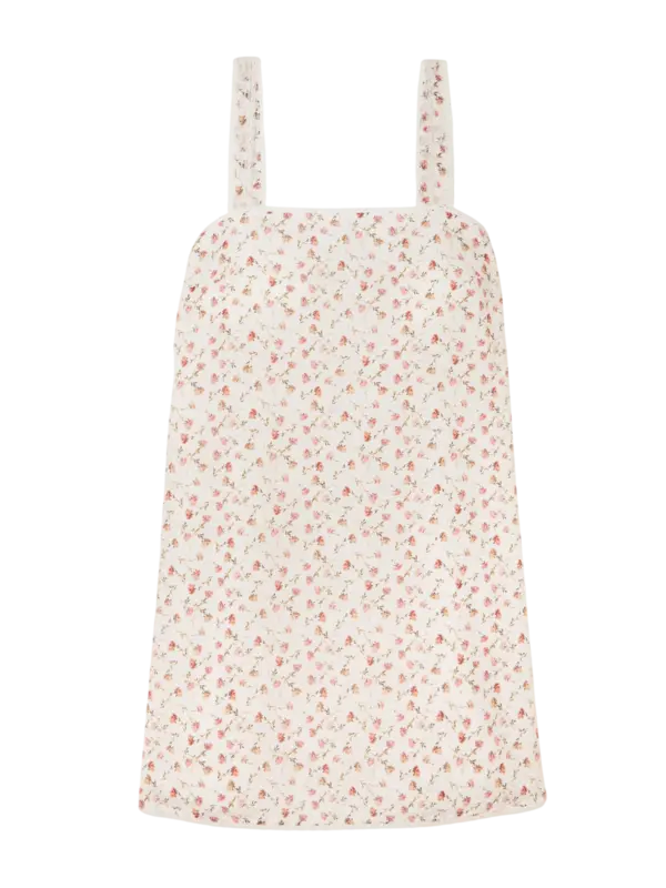 Posse Charlotte Lace-trimmed Floral-print Cotton Mini Dress - Multi
