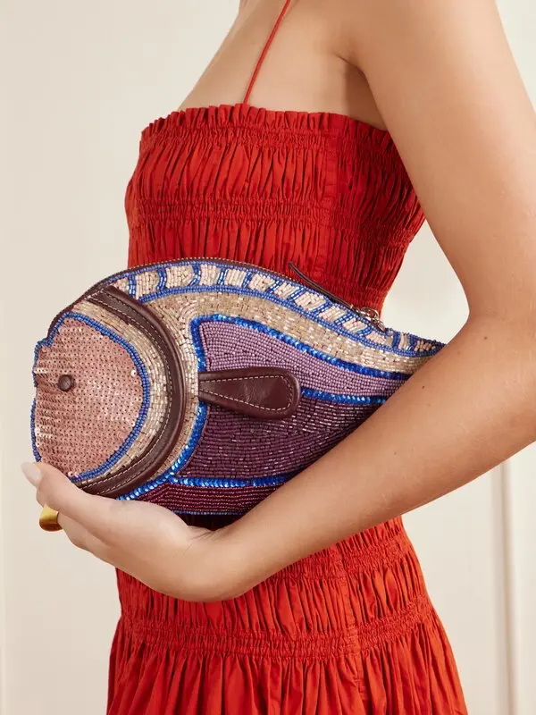 Staud Pesce Beaded Clutch - Multi