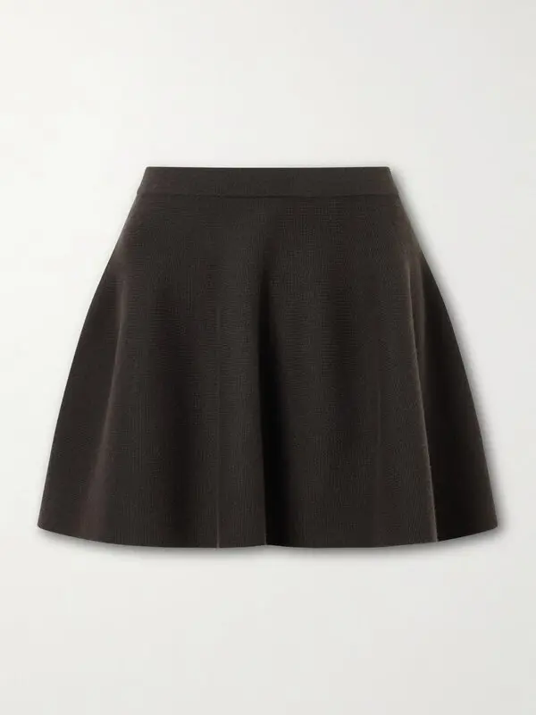 LISA YANG Wren Cashmere Knit Mini Skirt - Brown