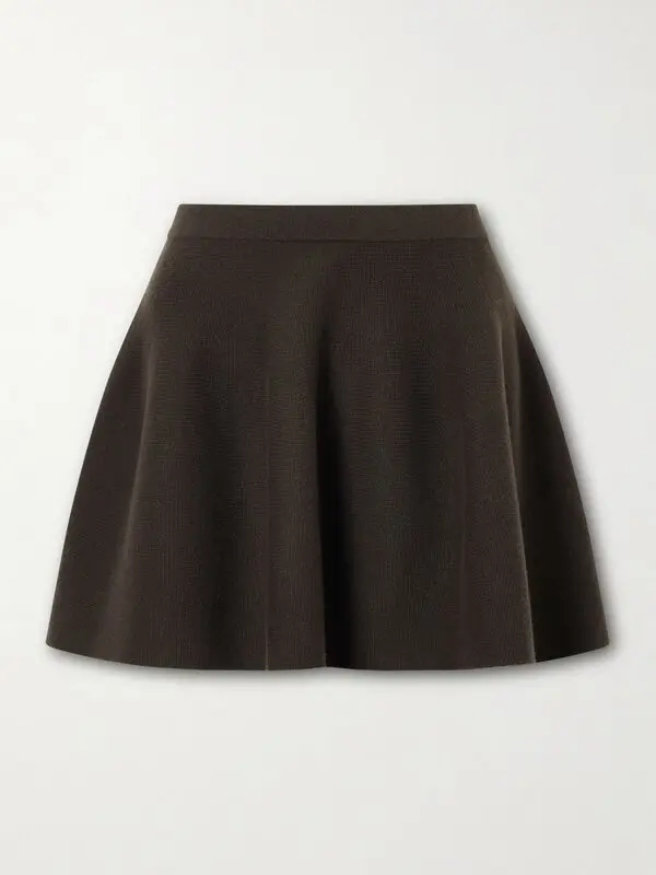LISA YANG Wren Cashmere Knit Mini Skirt - Brown