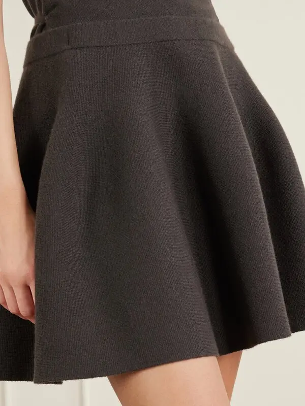 LISA YANG Wren Cashmere Knit Mini Skirt - Brown