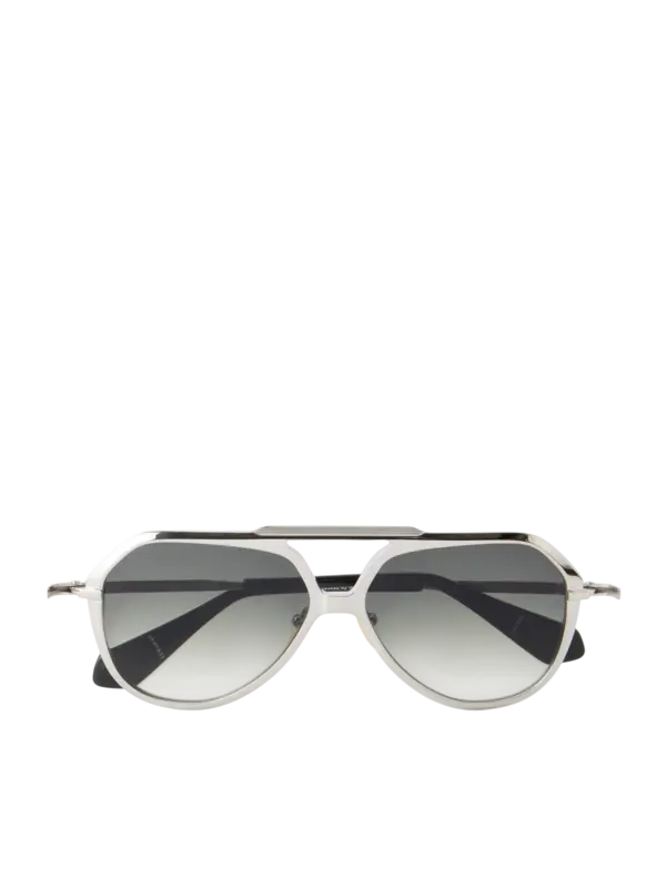 JACQUES MARIE MAGE Lou Lou De La Falaise Aviator Sunglasses - Silver