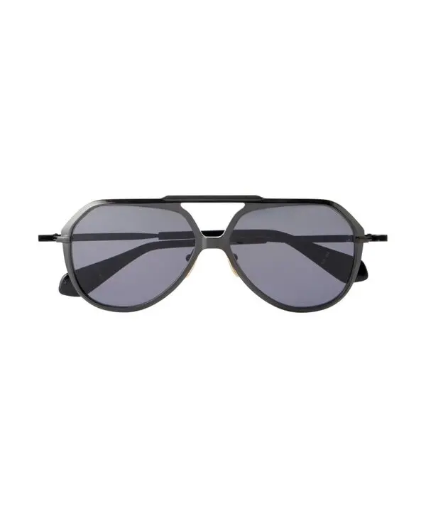 JACQUES MARIE MAGE Loulou De La Falaise Lou Lou Aviator Sunglasses - Black