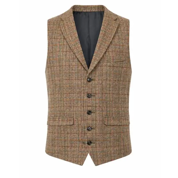 CASTANEDA Country Tailored Vest In Hunting Tweed