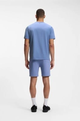 BOSS Stretch-cotton T-shirt With Tennis Artwork