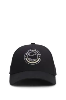BOSS Cotton Twill Baseball Cap With Tennis Artwork