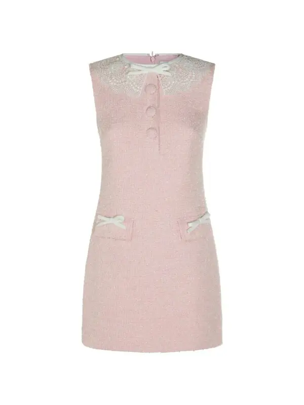 SELF-PORTRAIT Bouclé Mini Dress - Multicolor