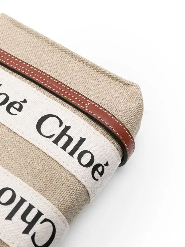 Chloé Woody Mini Linen Tote Bag - Multicolor
