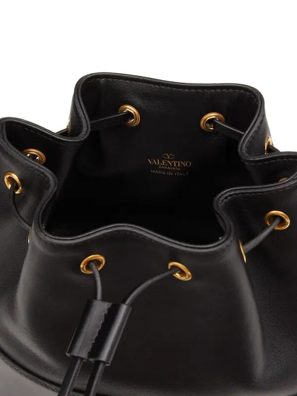 Valentino Garavani Vlogo Signature Leather Mini Bucket Bag