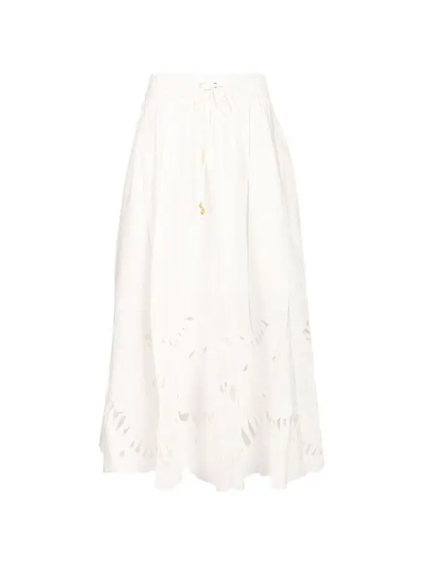 Zimmermann Mahon Cotton Midi Skirt - Multicolor