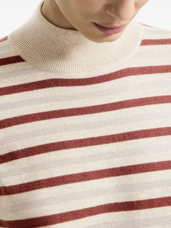 Brunello Cucinelli Striped Wool And Cashmere Sweater