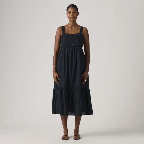LEVI'S Mimi Midi Dress With Bra-friendly Straps And Tiered Design