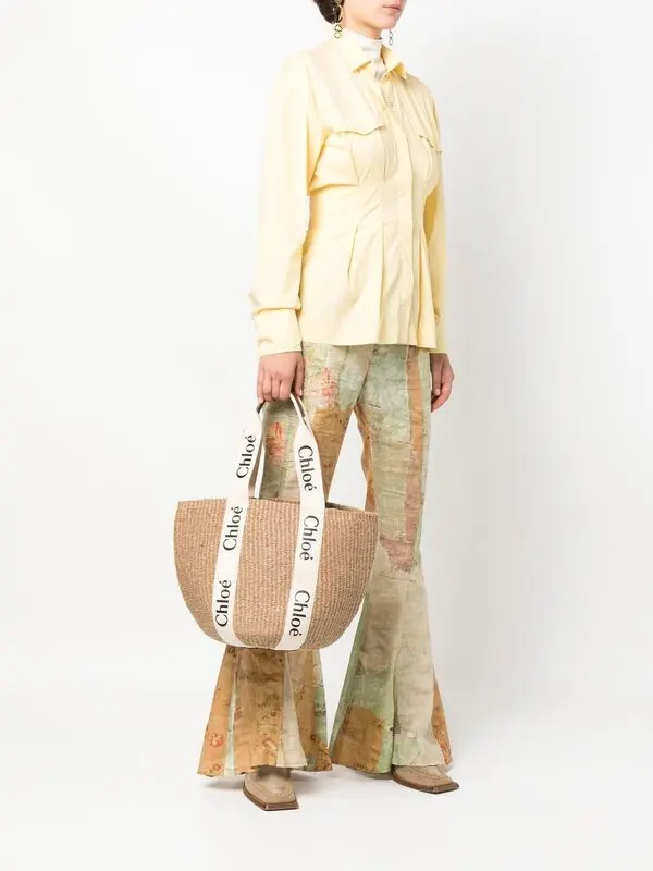 Chloé Woody Large Straw Basket Bag